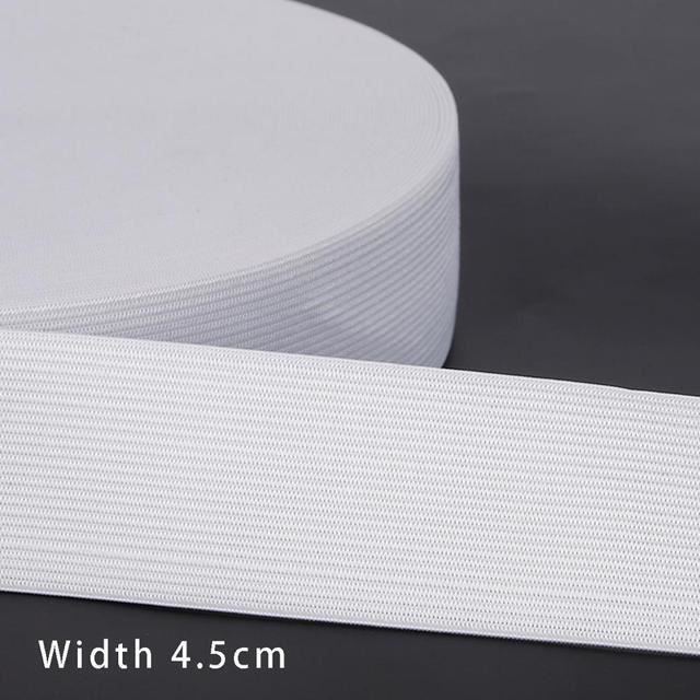 Elastique,4.5cm--Bandes élastiques plates blanches de 5yards 0.6 5cm ...