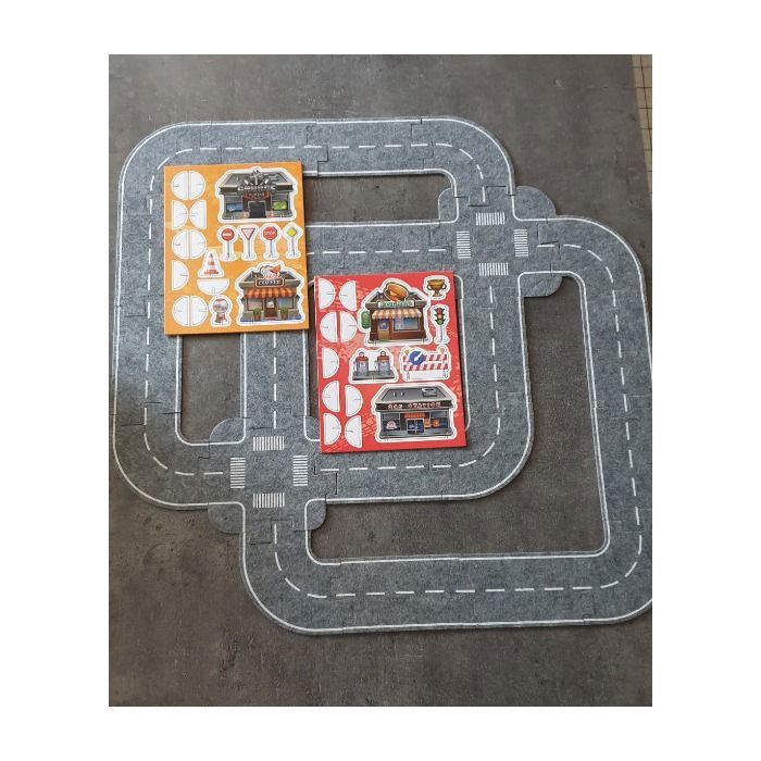 Circuit puzzle en mousse 64 x 67 cm avec façades et panneaux . circuit ...
