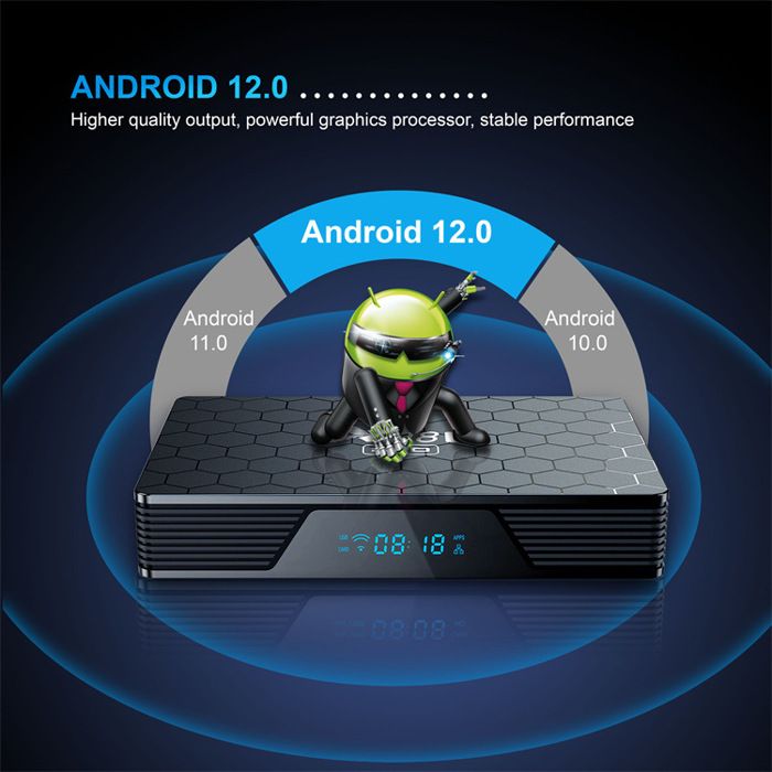 Boitier iptv X98H PRO Android 12.0 Smart TV Box 2/16 Go. Prise en ...