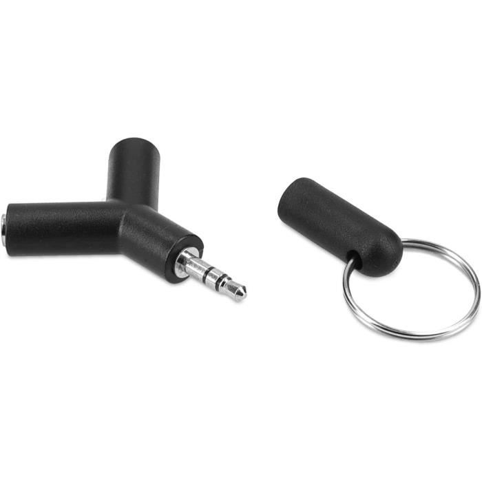 AJW-Adaptateur Casque Double Prise Jack - Splitter Audio Jack 3.5 mm ...