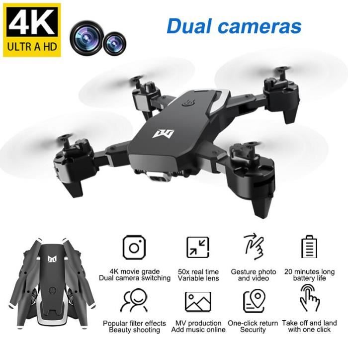 KK6 Drone professionnel 4K double cameras WIFI FPV Drone vol 20 minutes Drone longue portee quadrirotor Type without camera 3B Cdiscount Jeux Jouets
