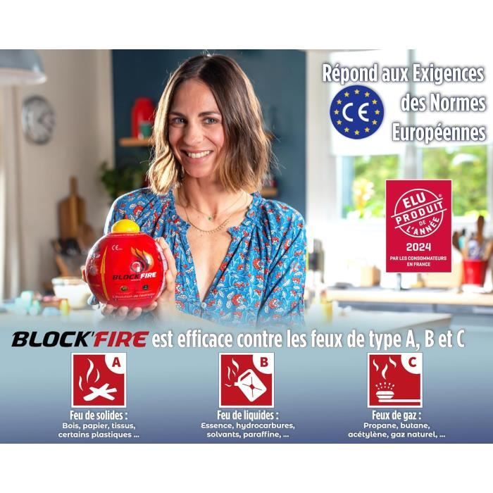 Extincteur Automatique 1.3 Kg | Boule Anti feu Type ABC | Déclenchement ...