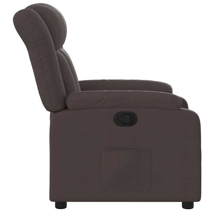 NEUF Fauteuil inclinable - BURKE - Chaise Pour salon - Marron foncé ...
