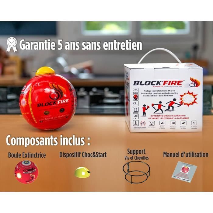 Extincteur Automatique 1.3 Kg | Boule Anti feu Type ABC | Déclenchement ...