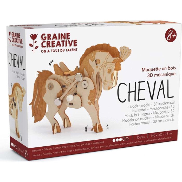 Maquette 3D mécanique - GRAINE CREATIVE ON A TOUS DU TALENT - Cheval 14 ...