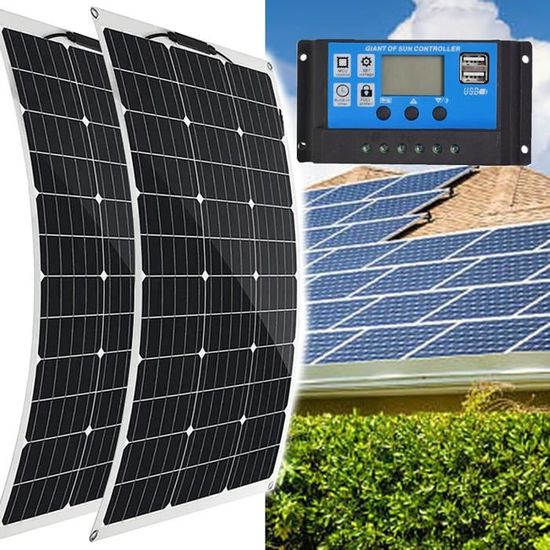 Kit de Panneau Solaire 800W 18V DIY Cellule Solaire en Silicium Monocristallin Étanche, Portable ...
