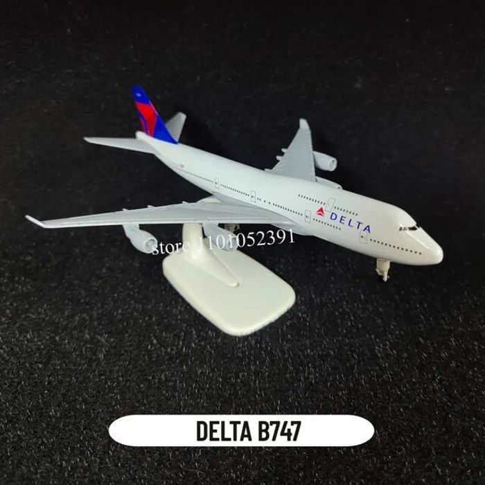 (T22. Delta B747)Réplique d'avion en métal échelle 1:250, modèle d ...