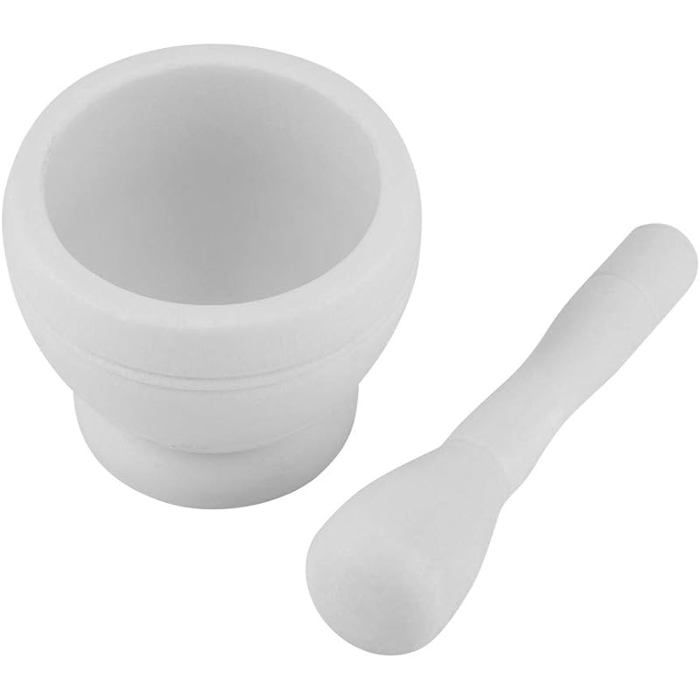 White PP Plastic Mortar and Pestle Bowl and Pestle Set for Easy ...