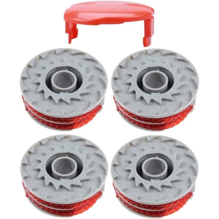 Bobine de fil pour débroussailleuse Flymo FLY021 - Lot de 4 - Diamètre 1,5 mm - Rouge ...