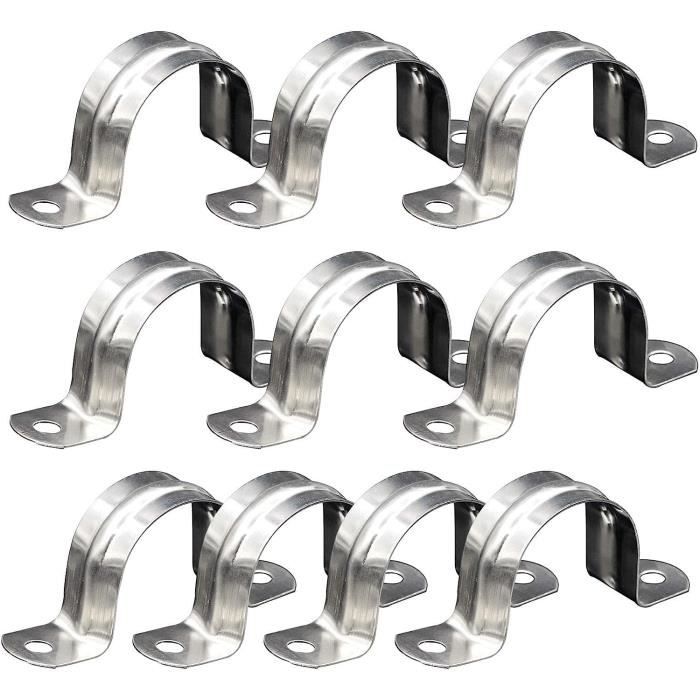 Lot de 10 colliers de serrage rigides en acier inoxydable pour tuyau en ...