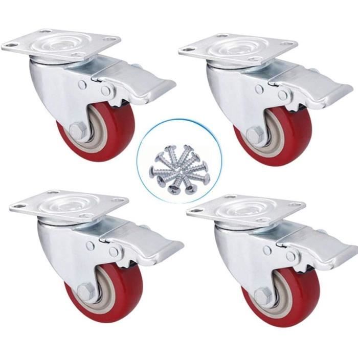 Roues Roulettes, Roulettes-Heavy Duty Pivotant Roue Avec Frein-Mobilier ...