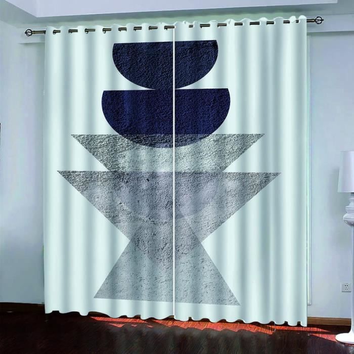 Rideau Occultant Thermiques - 3D Mosaïque Géométrique Abstraite Motif ...