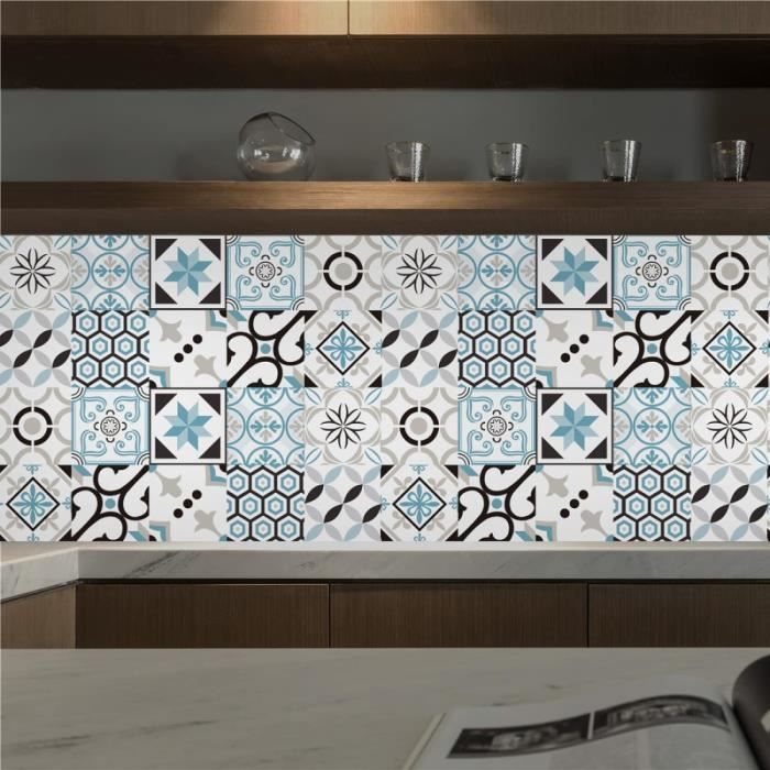 Carrelage Adhésif 15X15 Lac Bleu Credence Adhesive Pour Cuisine Brique ...
