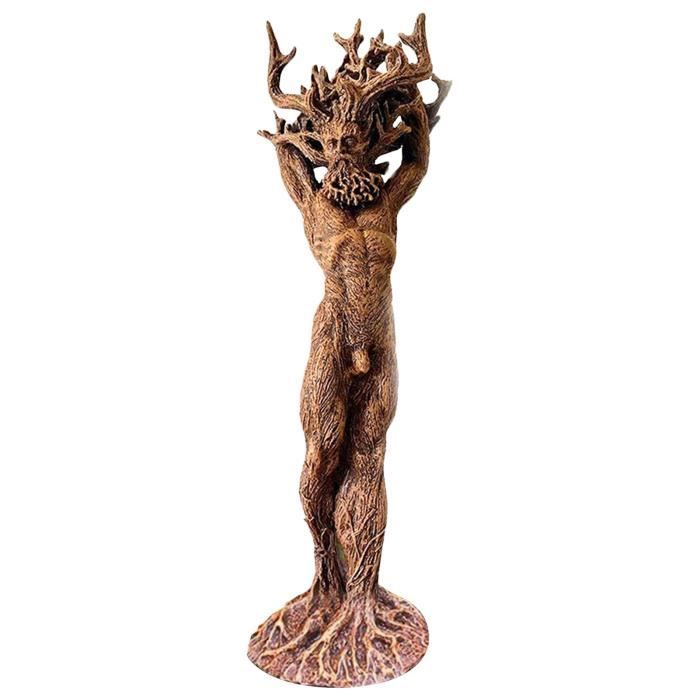 Statue deco,Statue de déesse de la forêt en résine, décoration verte ...