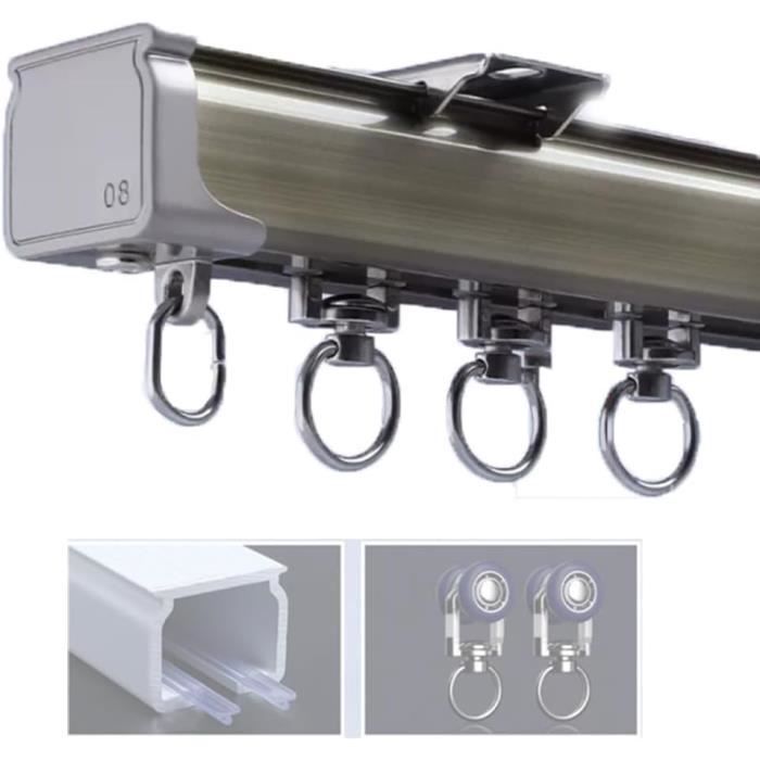 Rail Pour Rideaux Kit Rail De Rideau De Plafond Monté Au Plafond, 50Cm ...