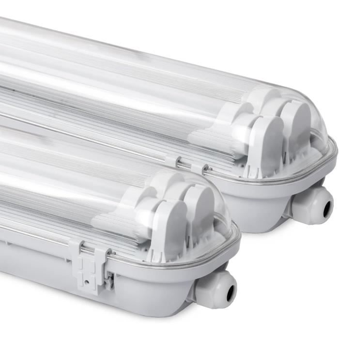 Reglette Led 150Cm, Lampe Led Pour Locaux Humides Lampe À Vasque 2 X 24W 4080Lm Blanc Neutre ...