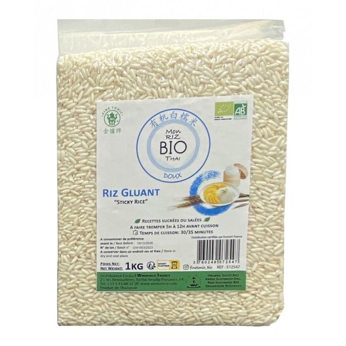 Riz Thaï Gluant BIO 1kg/Sachet 1 sachet - Cdiscount Au quotidien