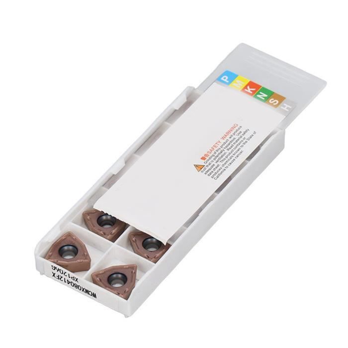 Qiilu Coupe-insertion 10 Pcs Tournant Insert Carbure Lame Tour Cutter Fraisage CNC Kit D'outils ...