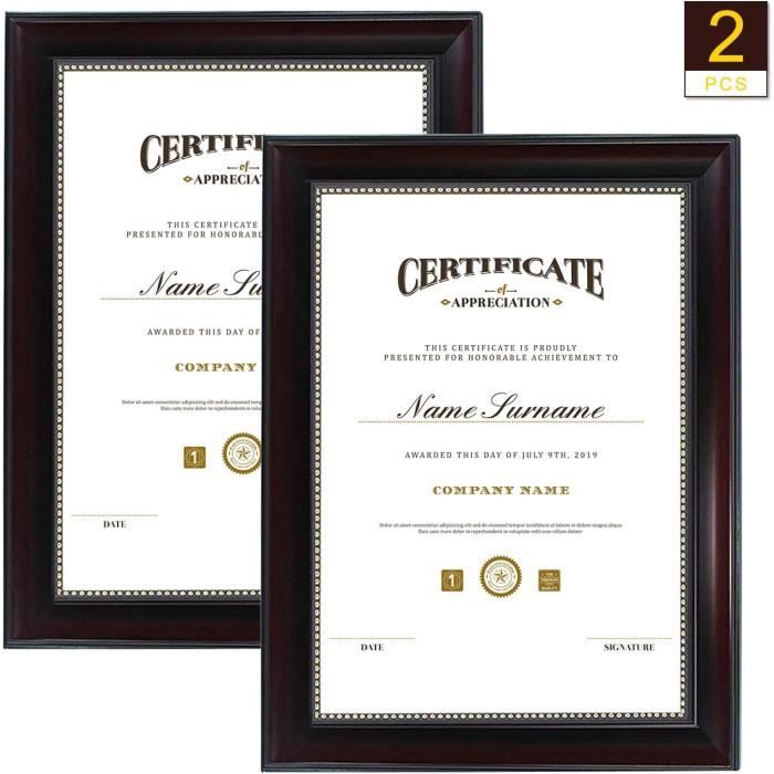 Cadre Diplome A4 Mural Bois Photo Format Certificat Documents Sous ...