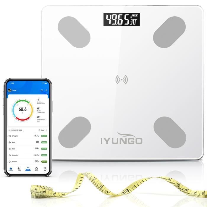 Balance Pese Personne, Balance Connectée Bluetooth Pèse Personne ...