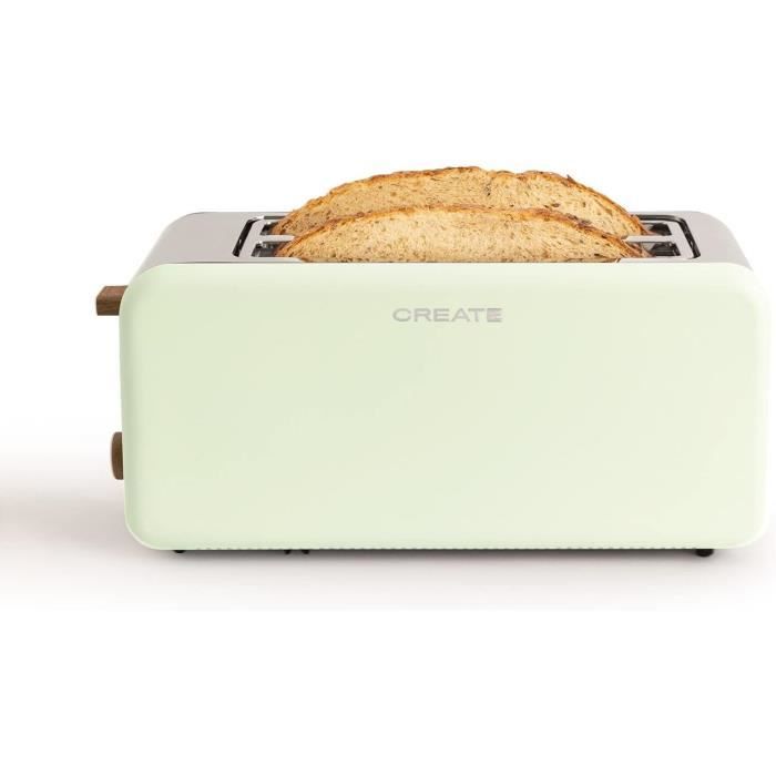 CREATE-TOAST RETRO XL-Grille pain pour tranches larges Vert-Fentes XL ...