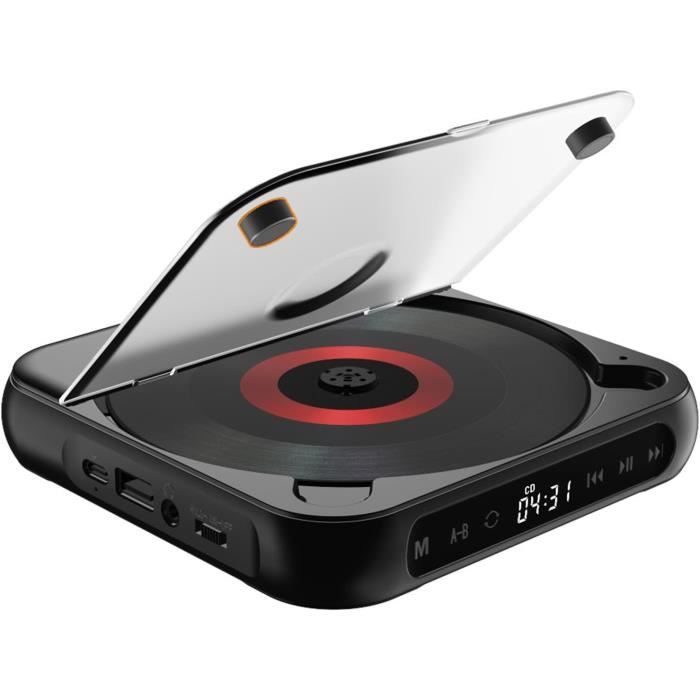 Lecteur CD Portable avec Bluetooth Et Haut-parleurs Baladeur CD De ...