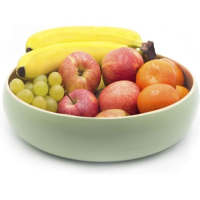 ® Saladier Fait Main Bambou Grand 30 cm, Élégante Corbeille à Fruits ...