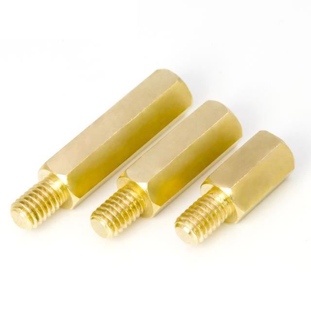 VIS,10mm--Vis'espacement à écrou hexagonal M3, pilier fileté en laiton ...