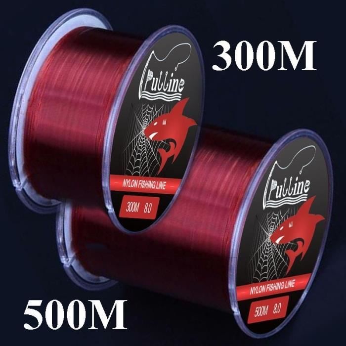 Rouge-500M-5 -ligne de pêche en Nylon rouge,matériel de pêche ...