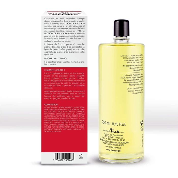 La Friction-Lotion Corporelle, Soulage, Apaise, Détend, Rafraîchit, 7 ...