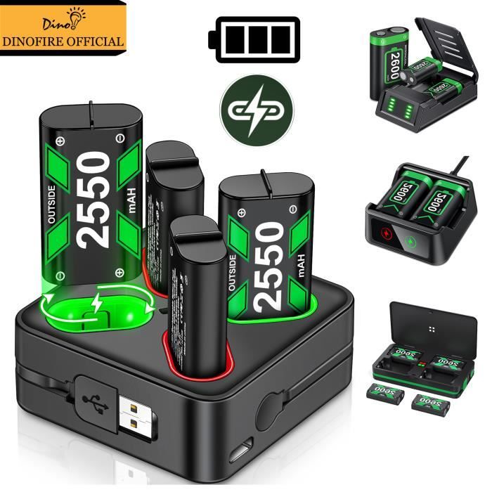 Piles Q226-4PCS - Pack de batterie aste Dinofire pour contrôleur Xbox ...