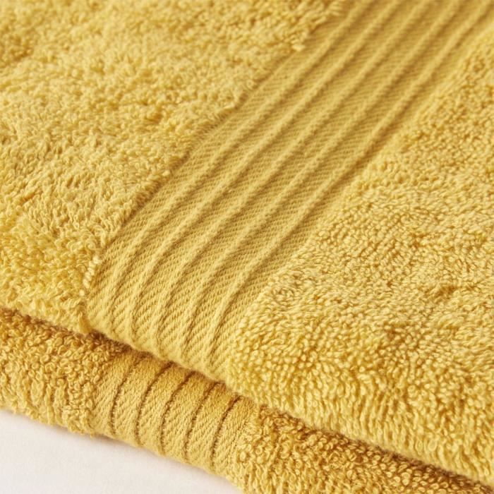 TODAY Essential - Lot de 2 serviettes de toilette 50x90 cm 100% Coton ...