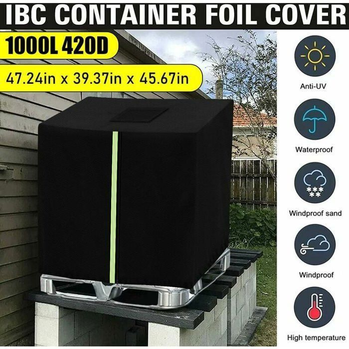 Housse IBC 1000L - Protection UV 420D - Imperméable - Anti-Rayures ...