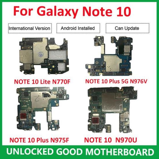 N970U 256G-1Sim - Original Débloqué Carte Mère Pour Samsung Galaxy NOTE ...