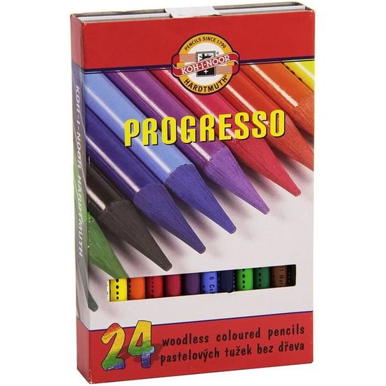 Progresso Set de Crayons de Couleur sans bois (Set de 24) - Cdiscount ...