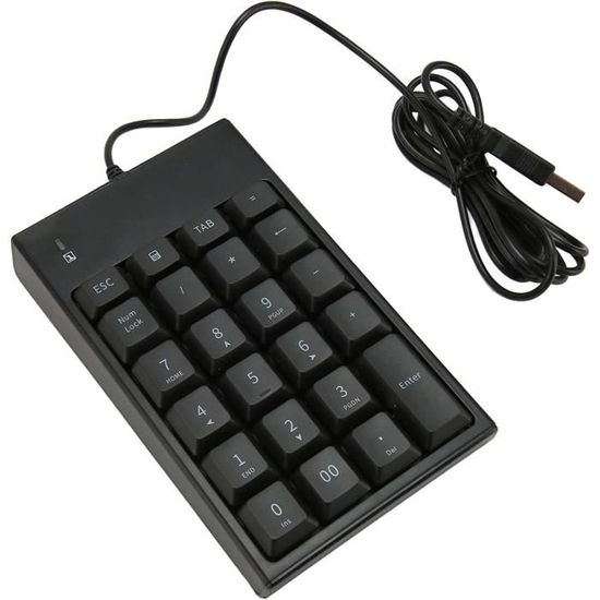 Pavé Numérique Filaire, Clavier Numérique USB 23 Touches avec Câble de ...