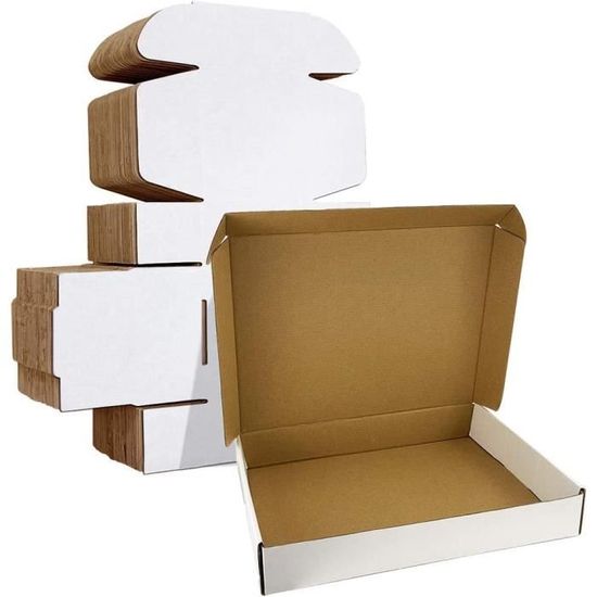 Carton Emballage Colis 330x254x51 MM Lot de 25, Petite Boîte Carton d ...