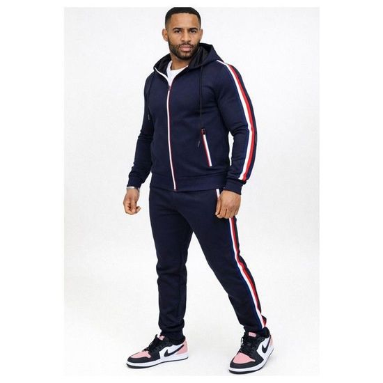 Ensemble Jogging - Marine - Homme - 100% Polyester - Manches Longues ...