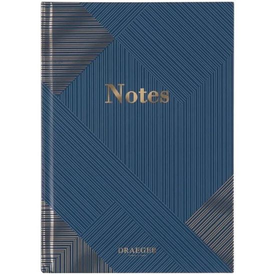 AEGER Carnet de notes A5 nuit Couverture rigide détails dorés 15 x 21 ...