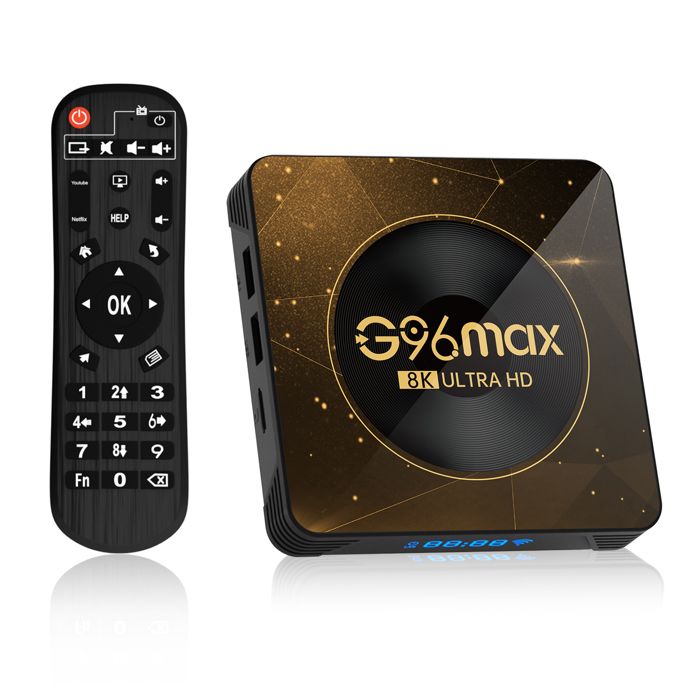 Boitier iptv G96 MAX Android 13.0 TV Box, 2 Go de RAM 16 Go de ROM RK3528 Quad-Core 64 bits ...
