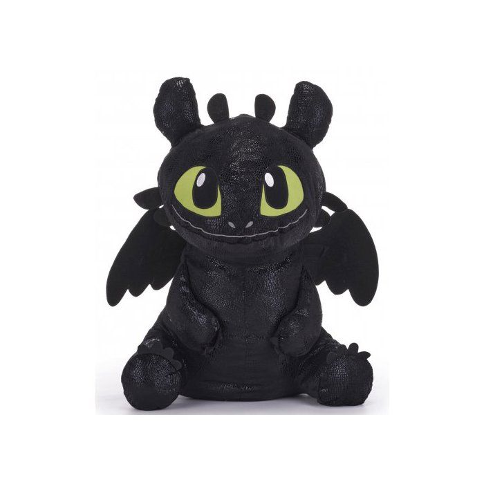 Peluche Pour Dragons : Dragon Krokmou noir 23 Cm - Doudou Enfant ...