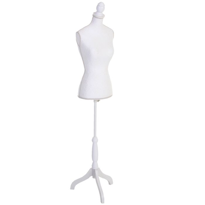 Mannequin de couture T220, mousse synthétique, torse féminin ~ blanc ...