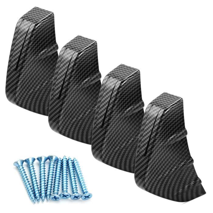 Noir de fibre de carbone-Diffuseur de pare-chocs arrière modifié pour ...