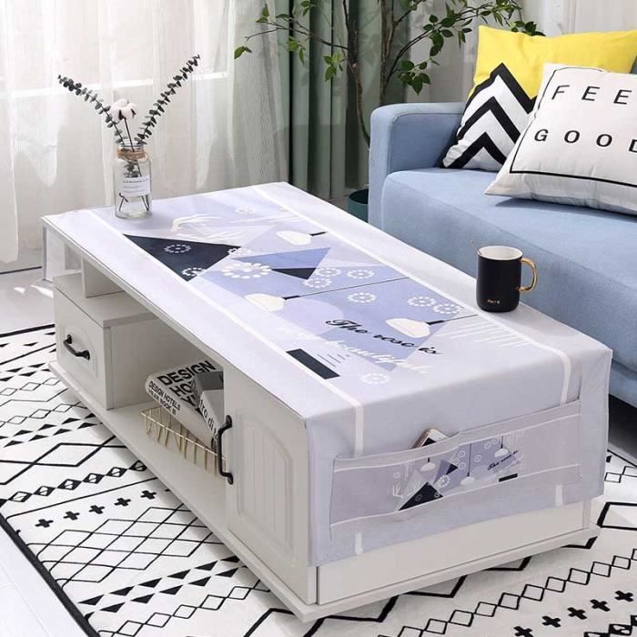 Couleur8 Nappe de Table basse en lin, avec sac de rangement ...