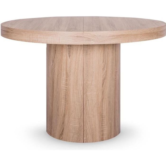 Table ronde extensible Suzie XL Chêne Clair - Cdiscount Maison