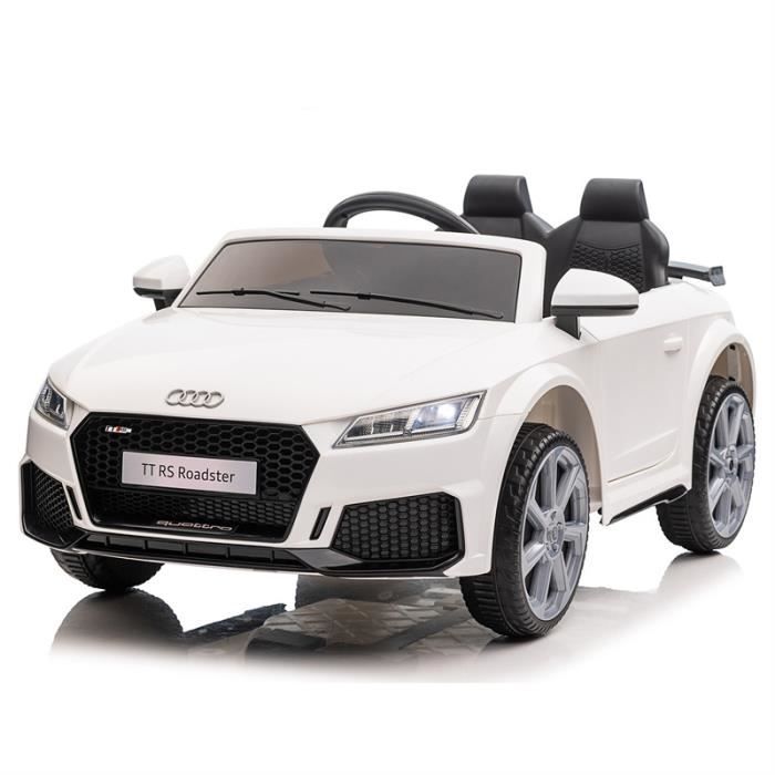Voiture électrique pour enfants 12V, Audi TT RS, 2 moteurs, télécommande, musique Mp3, AUX pour ...