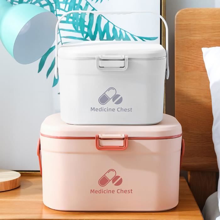 COC-7542325143107-Bote à médicaments Médecine Box Pill Storage Case ...