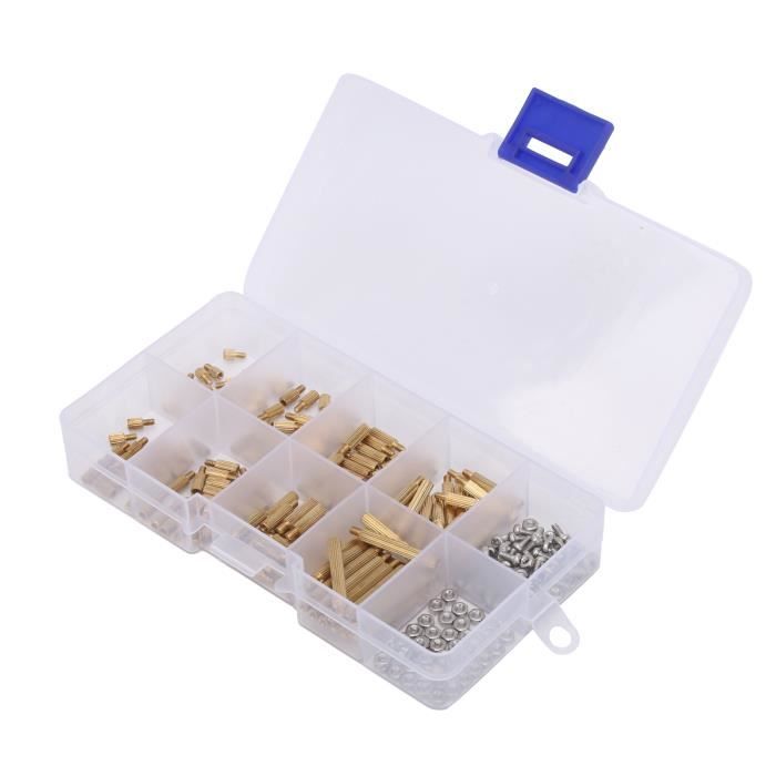 Fdit Boîte d'assortiment d'écrou d'écartement 260pcs Kit d'entretoise d ...