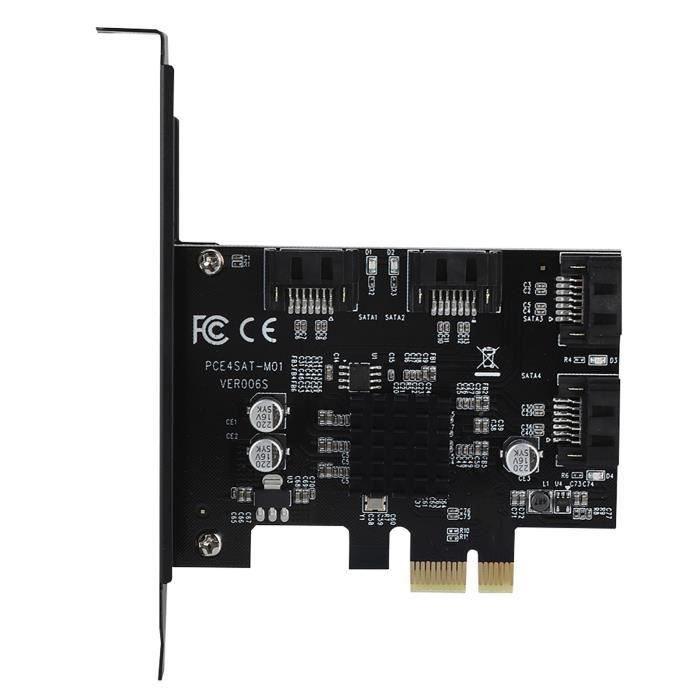 Adaptateur PCIe SATA, Carte D'extension 4 Ports SATA 3.0 vers PCI ...