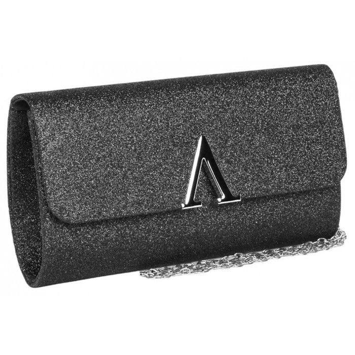 Pochette cérémonie-Nyls Création-Pochette Femme Noire Brillante Mariage ...